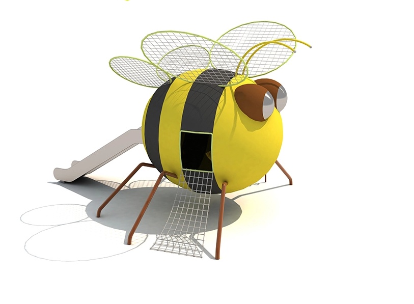 Custom Playground Structures bee stainless slide