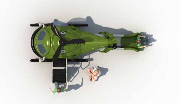 Outdoor Helicopter Theme Playground Large Playing Area