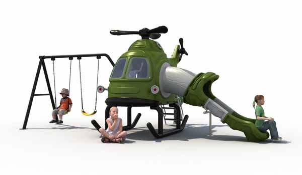 Outdoor Helicopter Theme Playground Role Play with Swingset Outdoor Helicopter Theme Playground Role Play with Swingset